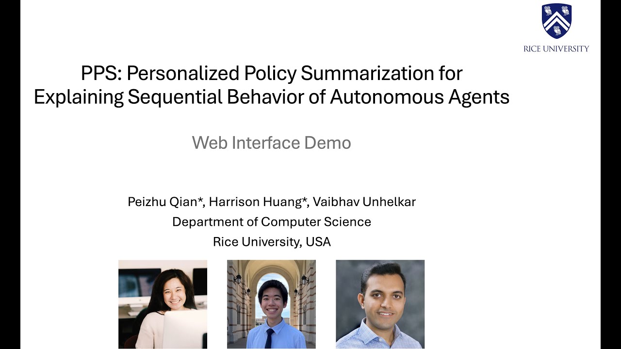 PPS: Personalized Policy Summarization for Explaining Sequential ...