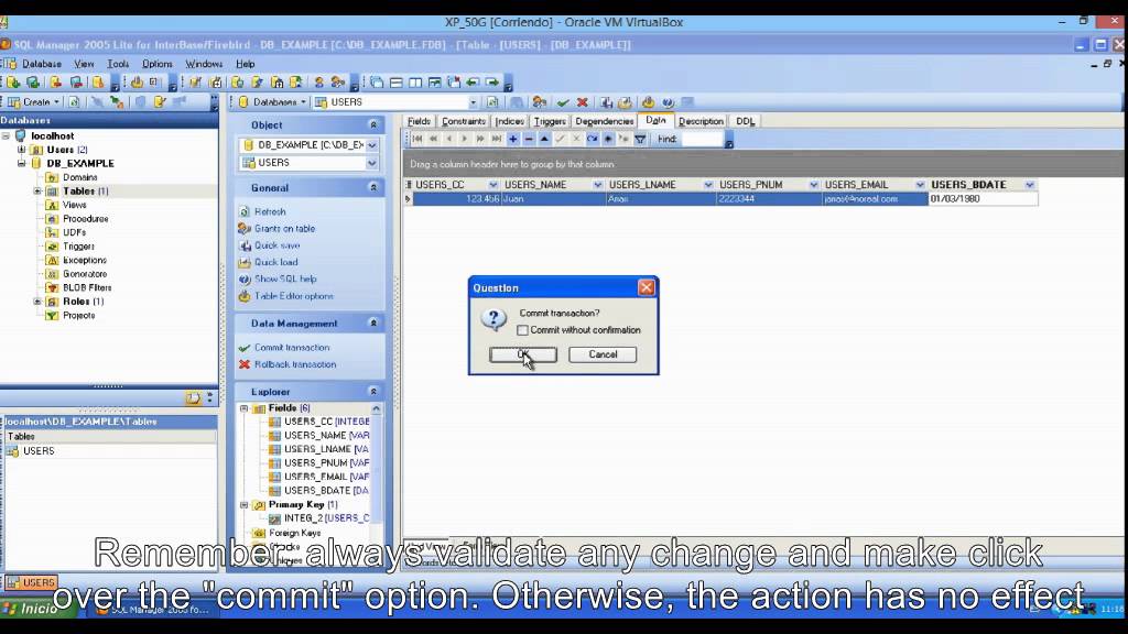 Creating databases in Firebird - YouTube