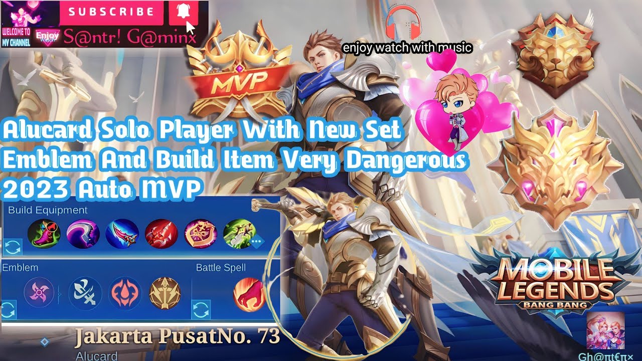 Alucard Solo Player | With New Set Emblem And Build Item | Very ...