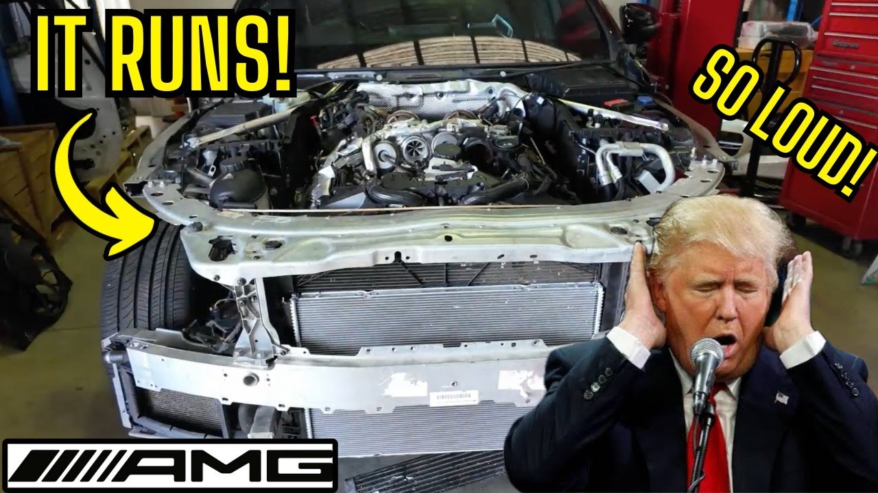 REBUILDING OUR CRASHED C63s (WILL IT START?) - YouTube