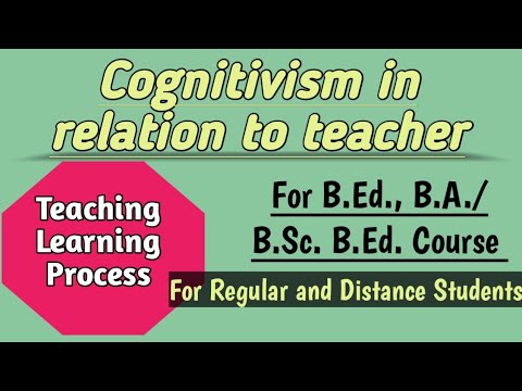 Cognitivism in relation to teacher//Teaching Learning Process - YouTube
