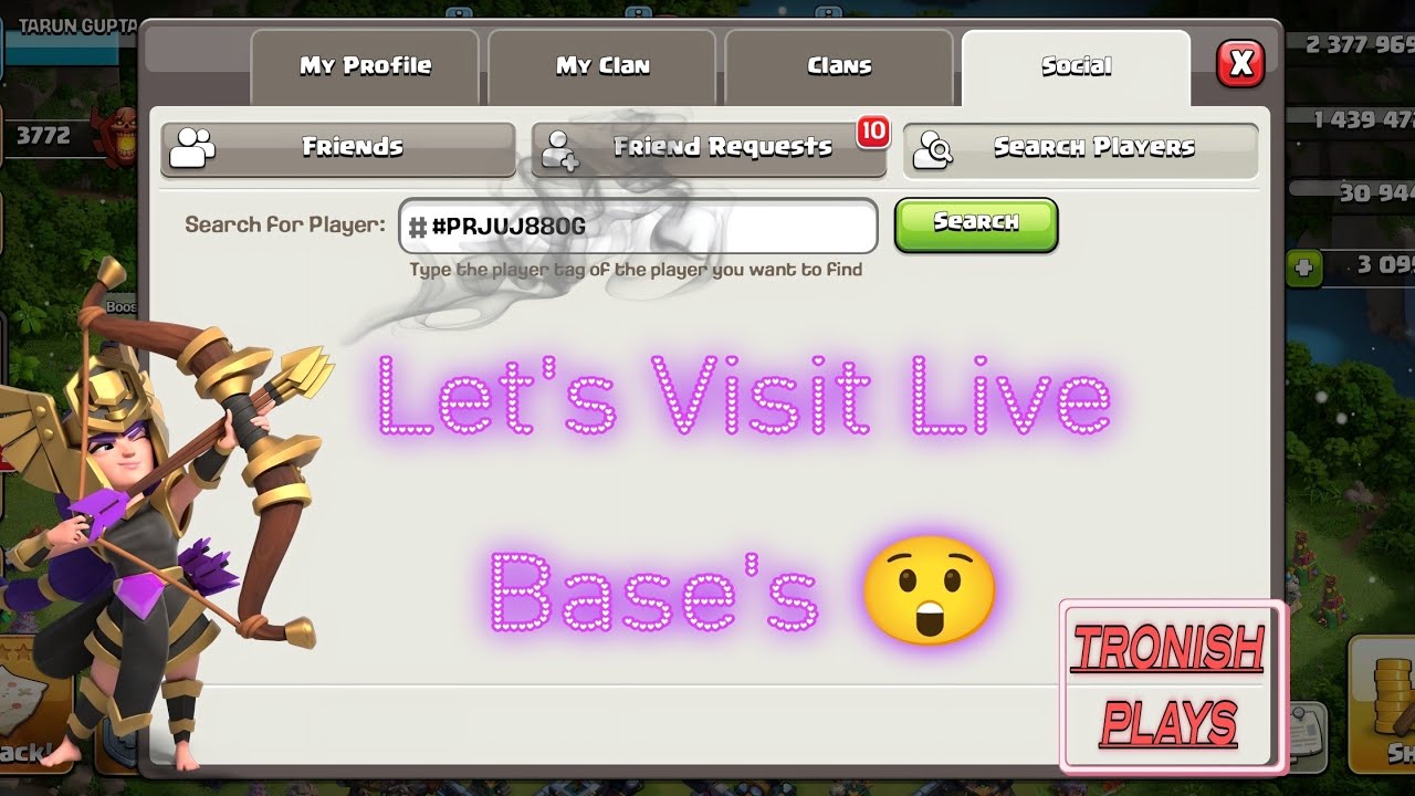Base Visit Live 😃//Clash of Clans New Start Clan War 🔥 #coc - YouTube