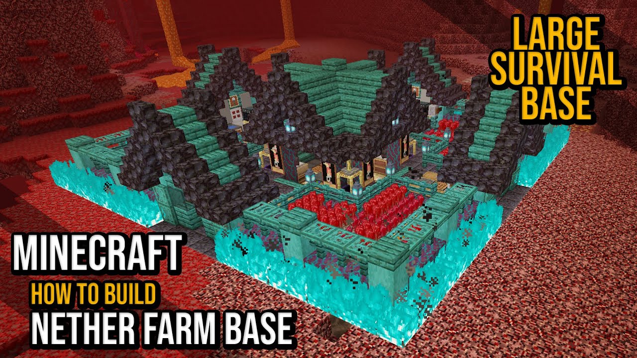 Minecraft: Cara Membuat Nether Farm Base | How to Build a Nether Base ...