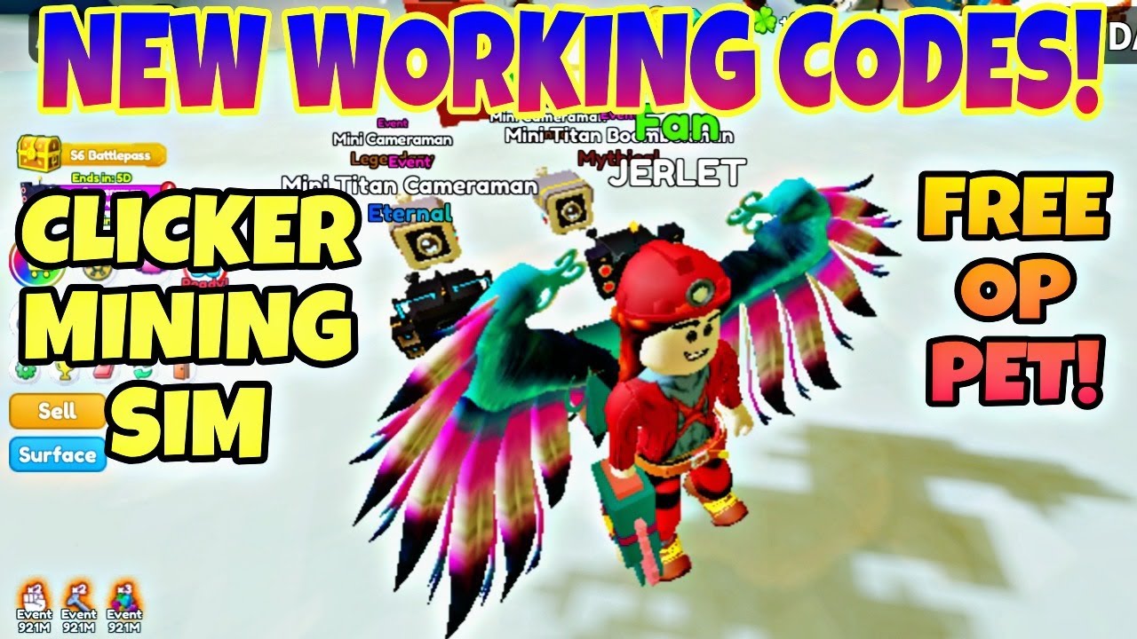 *NEW CODES* FOR CLICKER MINING SIMULATOR / ROBLOX CLICKER MINING SIMULATOR - YouTube