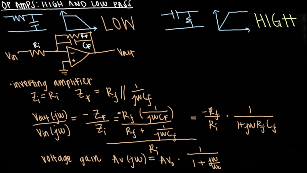 Operational Amplifiers: Low and High Pass Filters | Bioinstrumentation ...