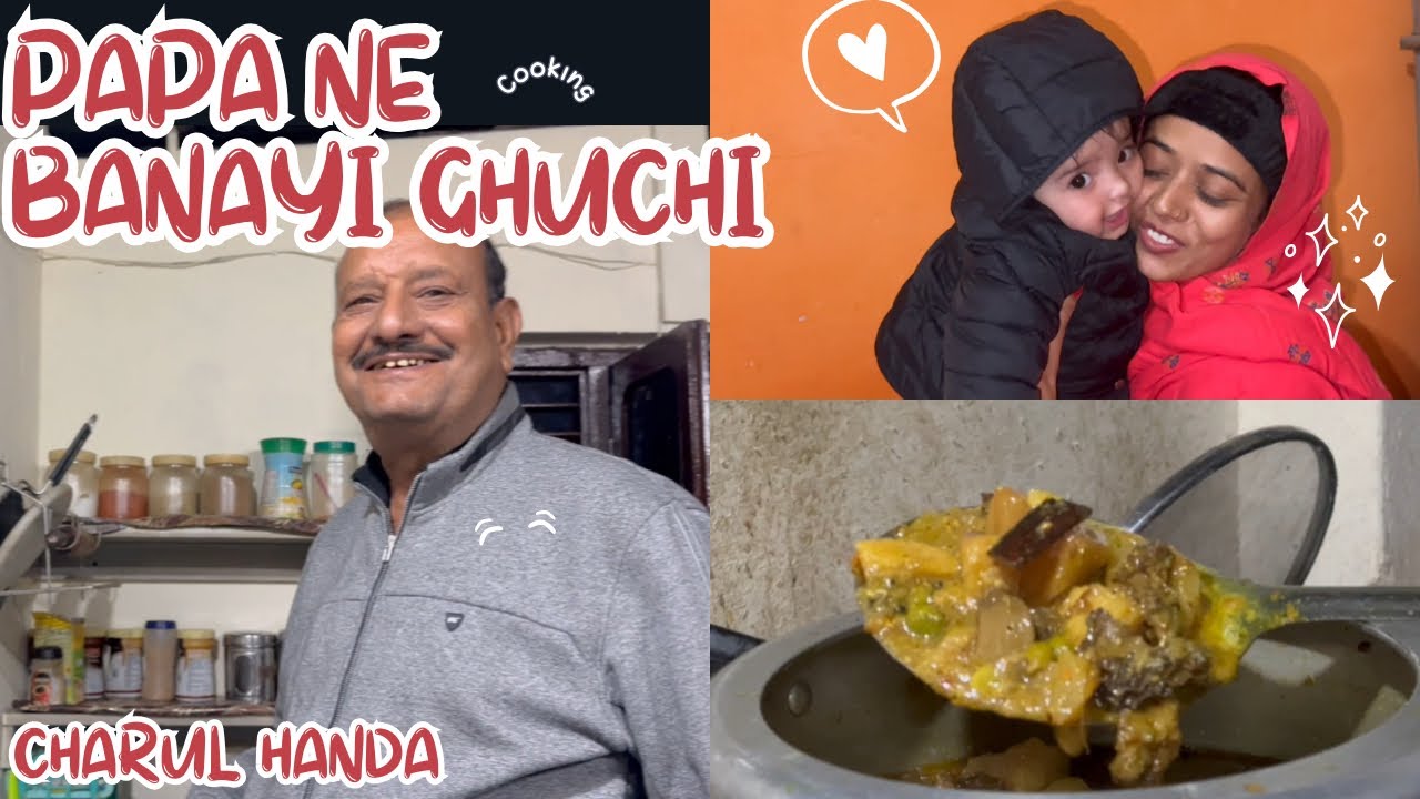 Papa ne banayi ghuchi || Vegetable found in himachal || Family life ...