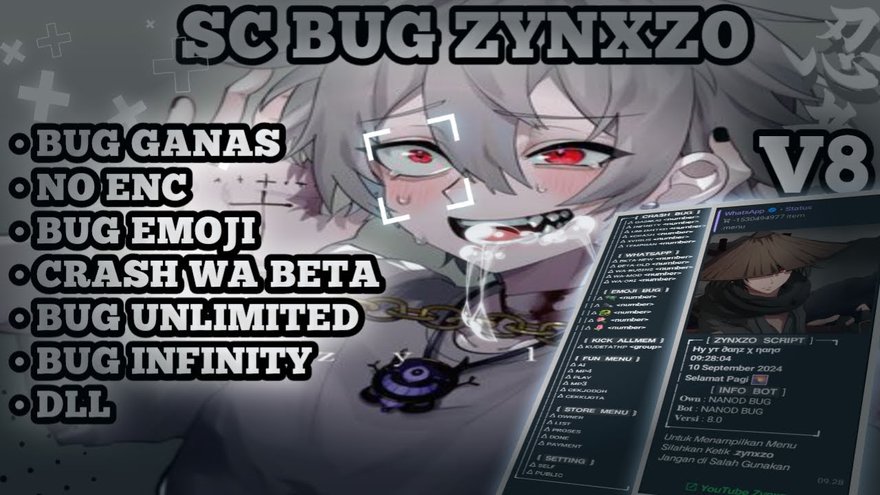 SC BOT WA TERBARU || SC BOT BUG ZYXNZO V8 || CRASH ALL WHATSAPP || AUTO ...