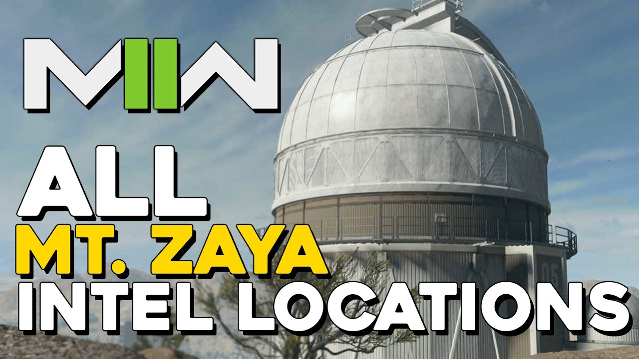 Call Of Duty 2022 Modern Warfare 2 All Mt Zaya Intel Locations - YouTube