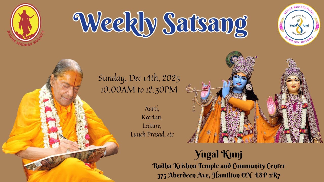 Yugal Kunj Canada- Sunday Satsang: December 14, 2025 - YouTube