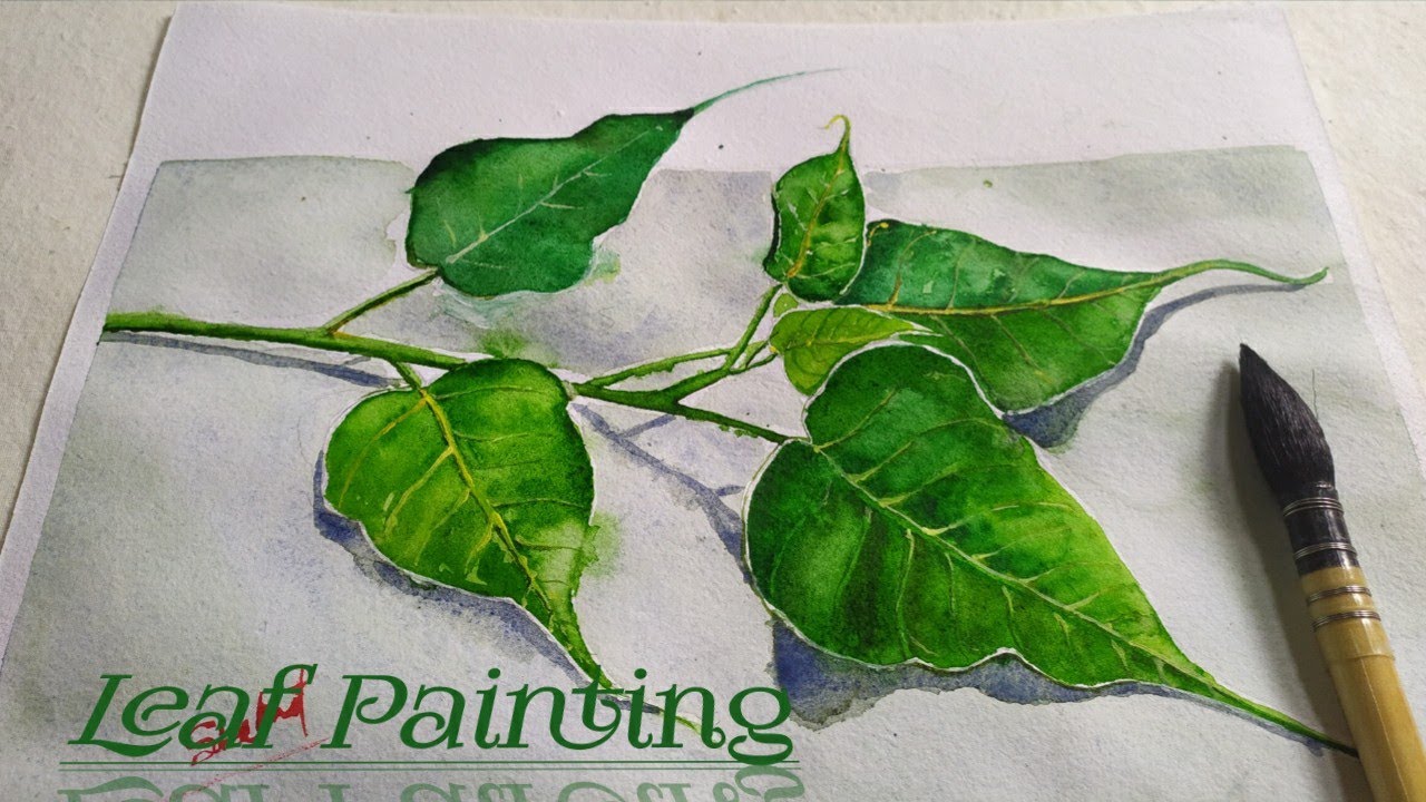 LEAF PAINTING || WATERCOLOR PAINTING - YouTube