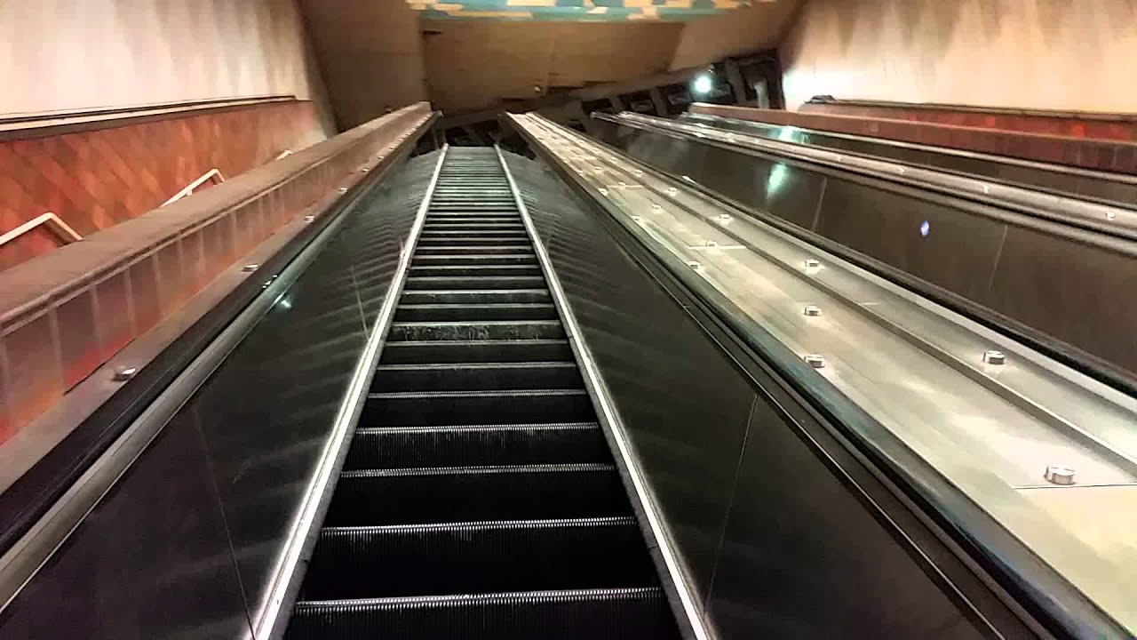 Boston Red line T - Porter station - escalators - YouTube