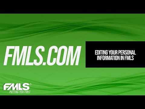 Editing your personal information in FMLS - YouTube