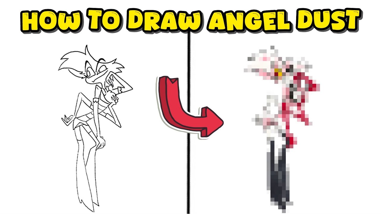 How to Draw Angel Dust from Hazbin Hotel – Easy Character Art with ...