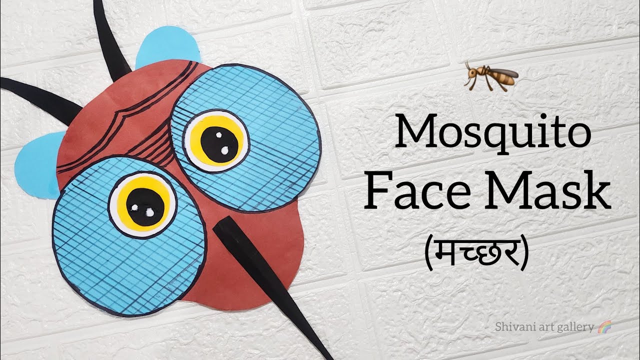 mosquito face mask | how to make mosquito | mosquito mask | मच्छर मास्क ...