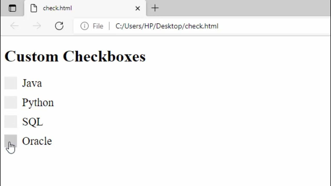 How to create big check boxes using html and css@COMPUTEREXCELSOLUTION - YouTube