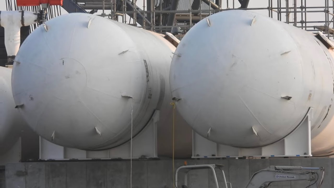 New Water Deluge Tanks, in 4k, SpaceX Starbase, Boca Chica, TX, June 14 ...