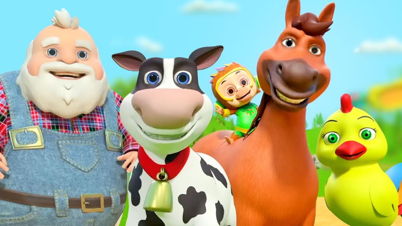 Old Macdonald Had A Farm Animal Cartoon and Kids Rhymes - YouTube