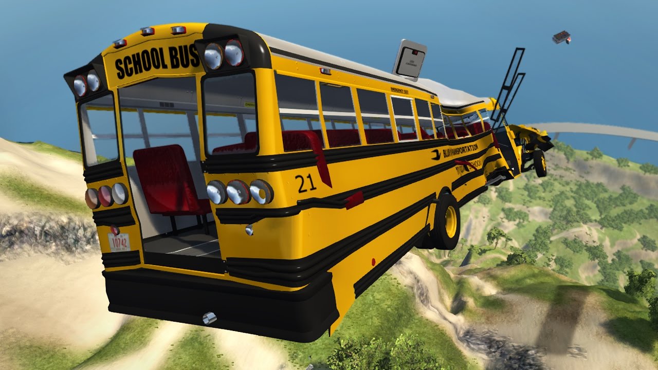 CRASH TESTING CARS OFF GIANT MOUNTAIN! Real Life Crash Physics! (BeamNG ...