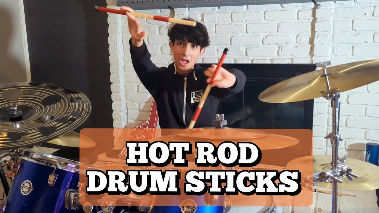 Trying out Hot Rod Drum Sticks (first impressions) - YouTube