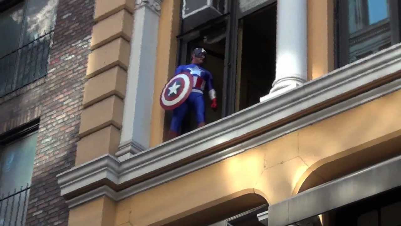 Real Life Captain America in NYC - YouTube