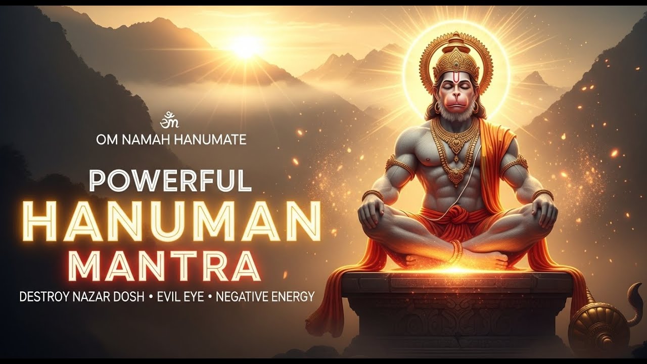 Om Namah Hanumate | Powerful Hanuman Mantra | Destroy Nazar Dosh, Evil ...