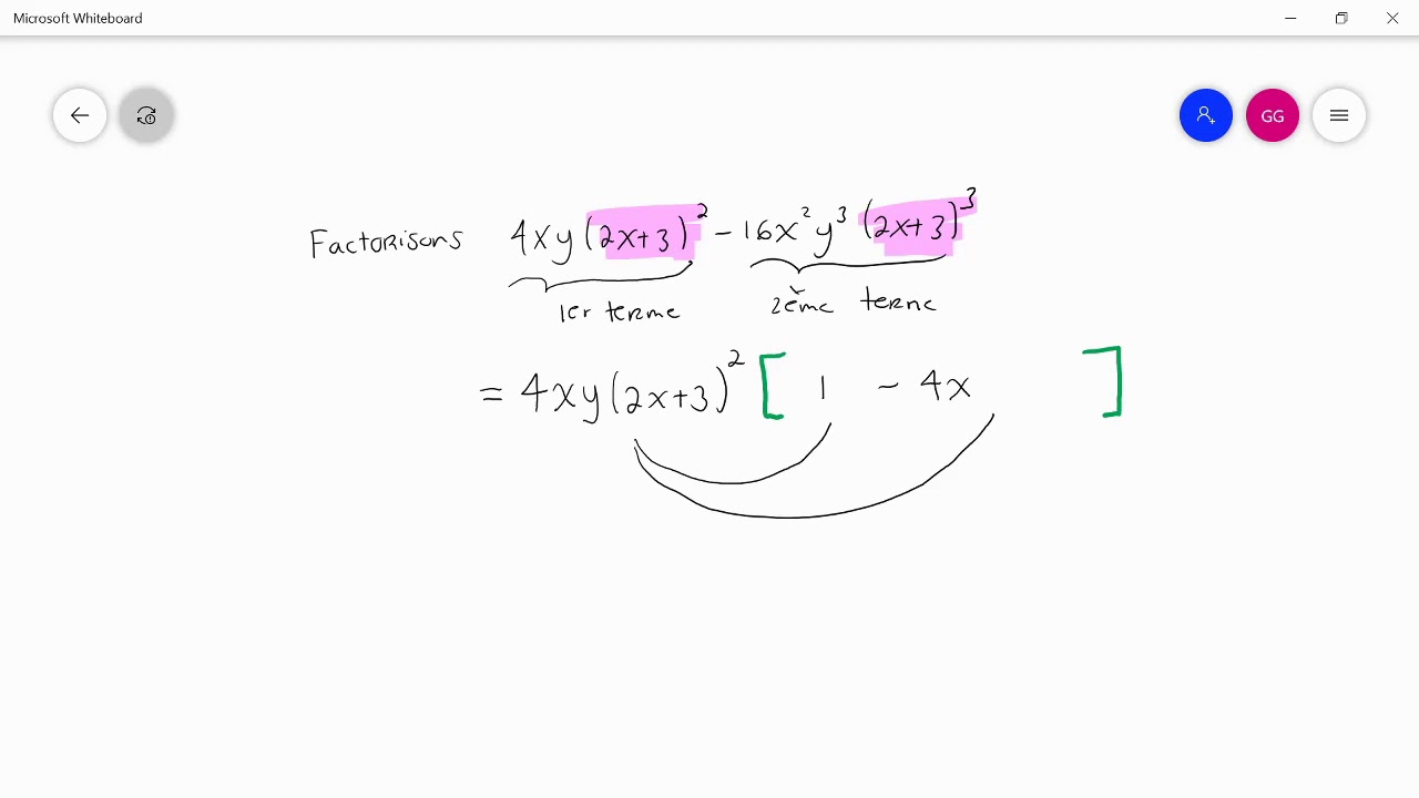Simple mise en évidence exemple avec parenthèse à mettre en évidence ...