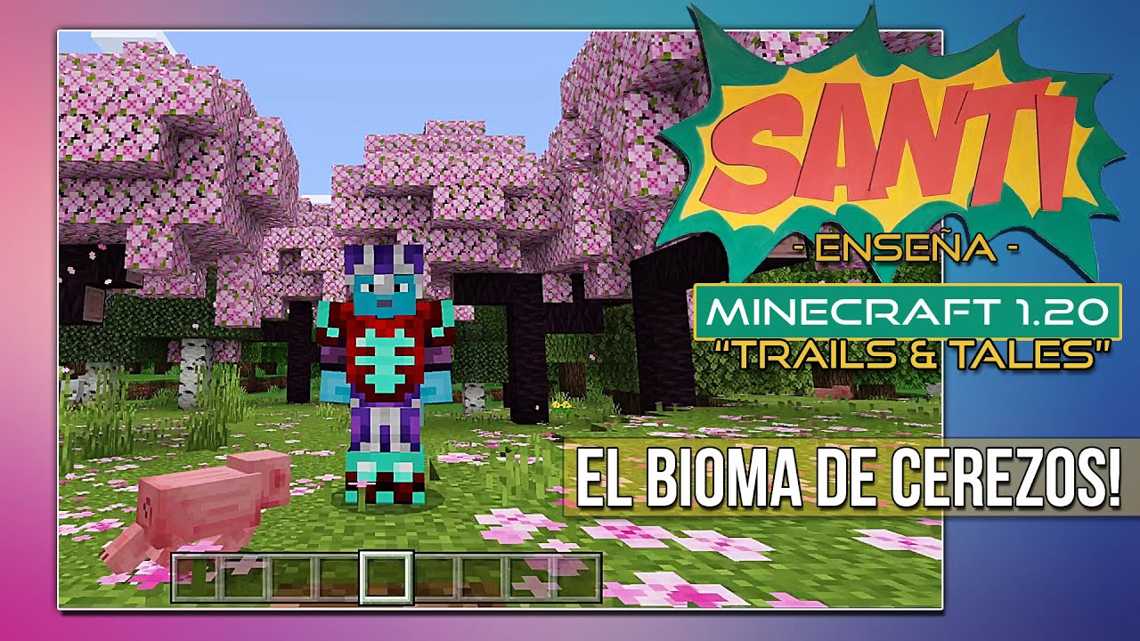 Santi juega... MINECRAFT! LA 1.20 Y LOS CEREZOS!!! - YouTube