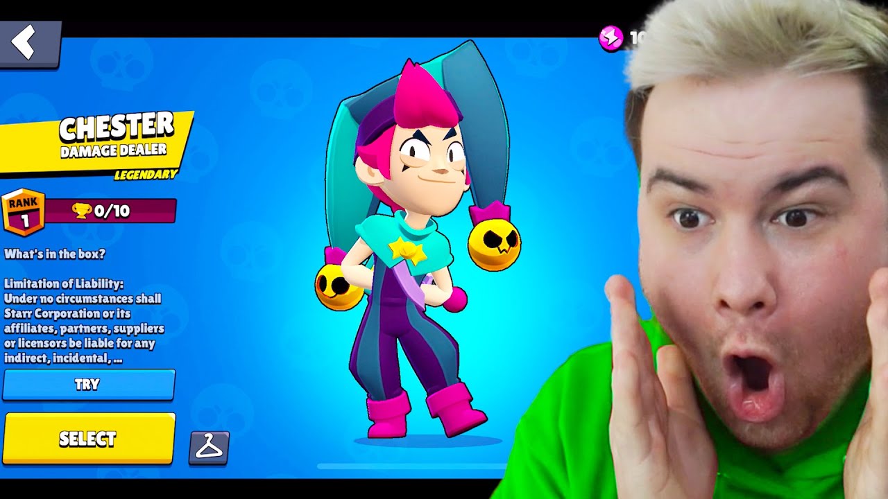 SVE O NOVOM Legndary Brawleru Chester! Brawl Stars! - YouTube