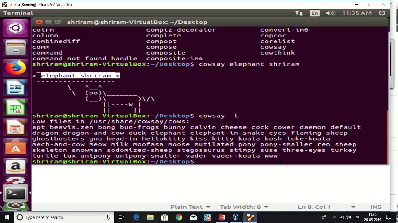 Cowsay and Cowthink in Linux - Cool Linux Stuff. - YouTube