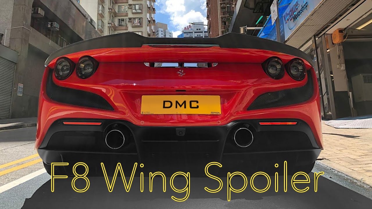 Ferrari F8 Tributo: Carbon Fiber Rear Wing (Trunk Lip Spoiler) Aero Kit ...