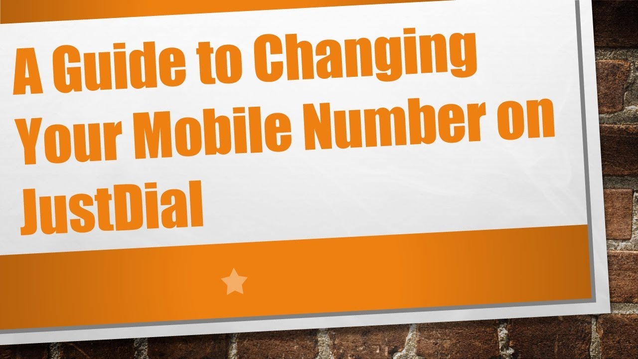 A Guide to Changing Your Mobile Number on JustDial - YouTube