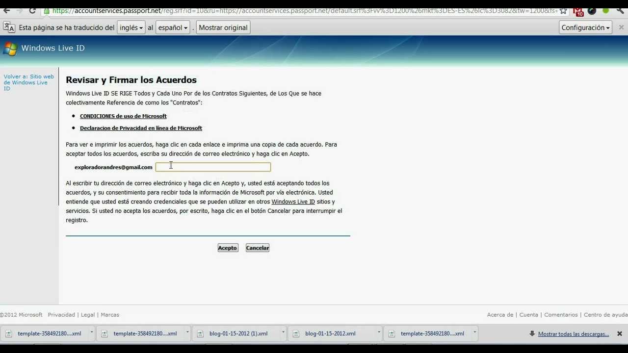 Iniciar sesión en el MSN con una cuenta que no sea de Hotmail - YouTube