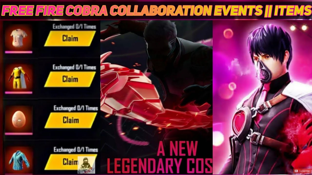 Free Fire New Event || New Cobra Collaboration Event Free Fire New ...