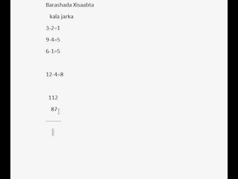 barashada xisaabta casharkii sadexaad 3 - YouTube