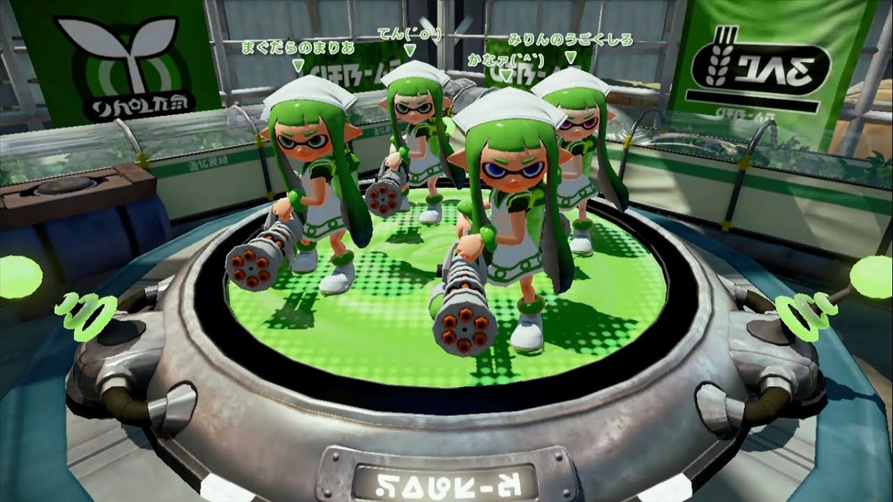 Splatoon - Squid girl splatling team during tri-squad - YouTube
