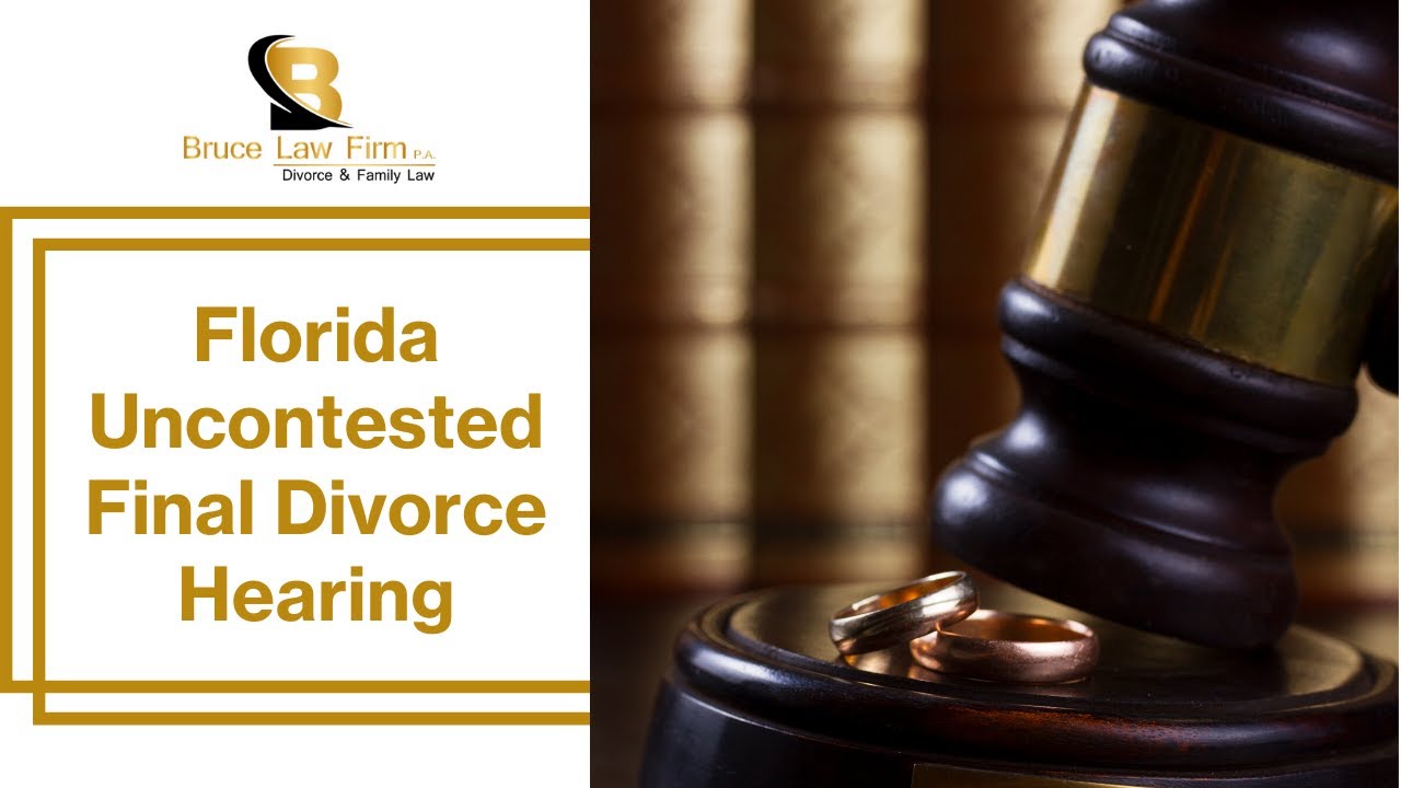 Florida Uncontested Final Divorce Hearing - YouTube