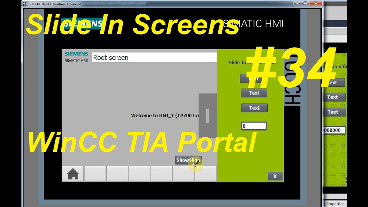 Slide In Screens WinCC TIA Portal Tutorial #34 - YouTube