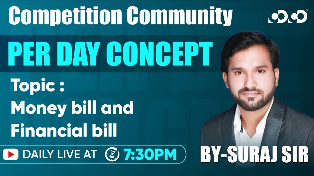 Money bill and Financial bill | Per Day Concept | Suraj Sir ...