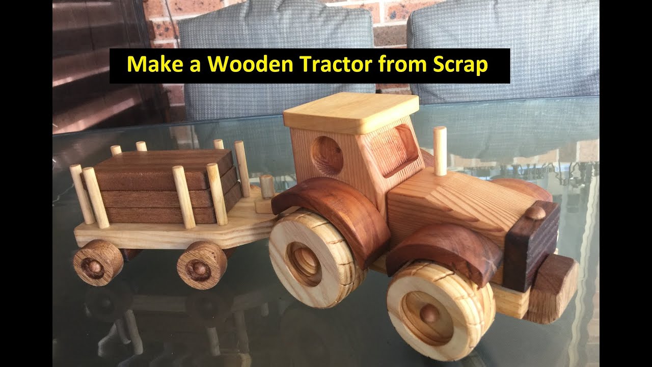 Make a Wooden Tractor from Scrap - YouTube