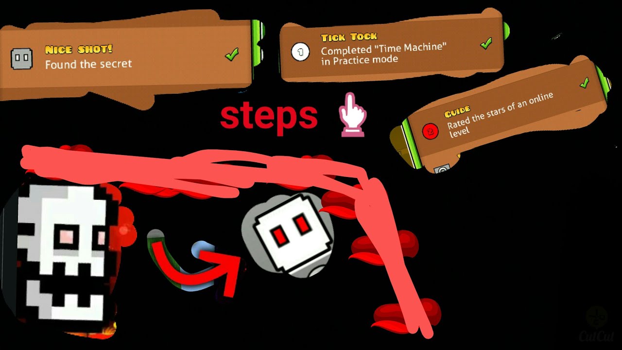 how to get the press start skeleton icon in gd ( read description ...