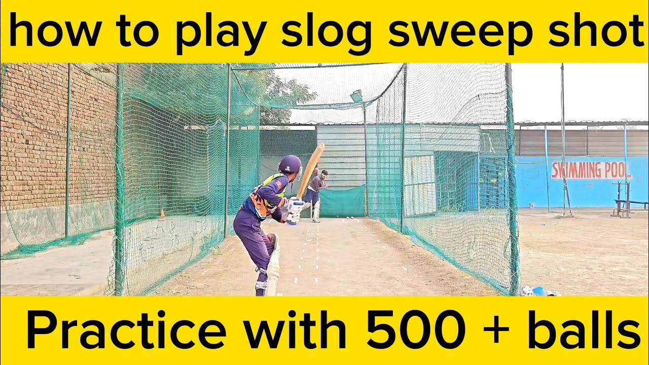 How to play slog sweep shot #slogsweepshot #netpractice #batting # ...