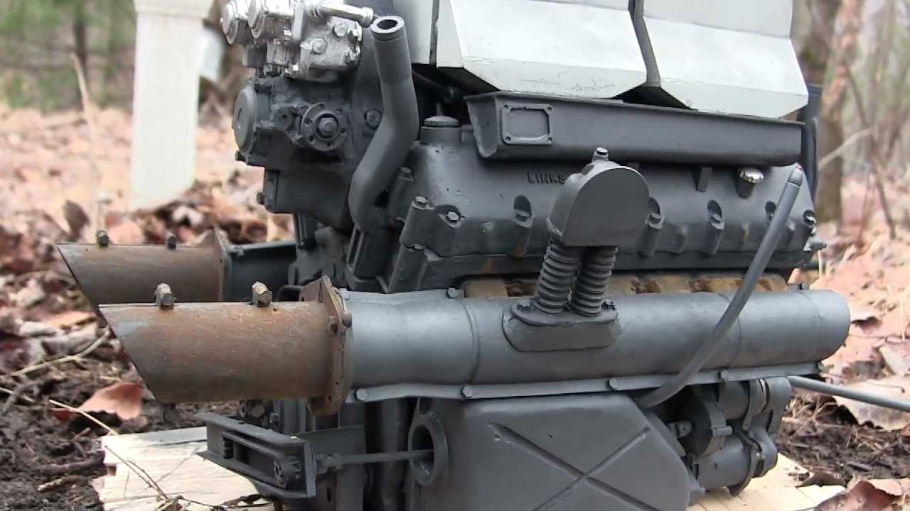 1/6th scale Maybach HL-230 P45 engine with cyclone air filtration ...