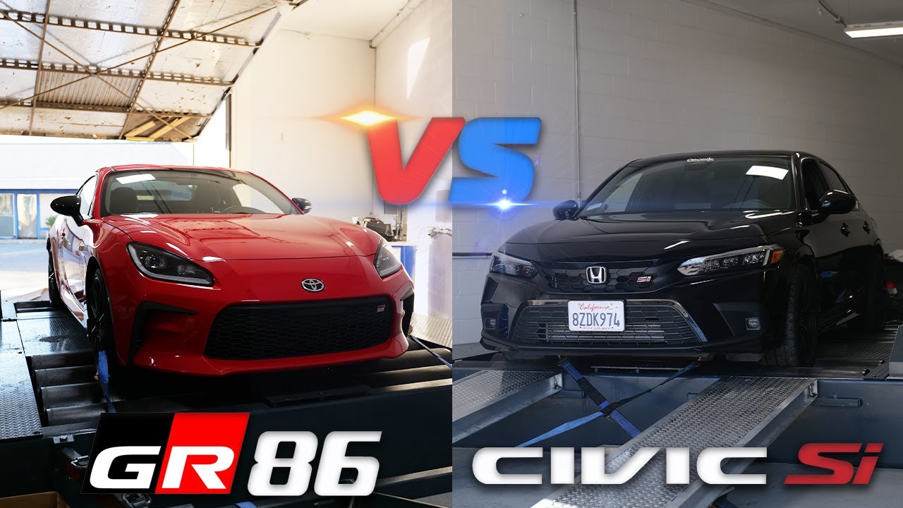 Toyota GR86 VS 2022 Honda Civic Si | WHP Dyno Results | Part 2 - YouTube