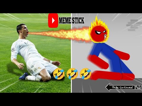 Real football vs stickman | meme vs stickman | stickman Dismounting ...