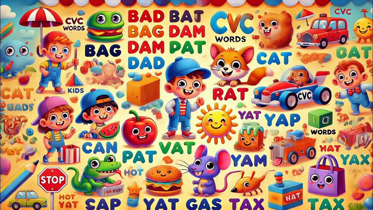 Learn CVC Words with 'A' using Animation | Fun Phonics Video for Kids ...