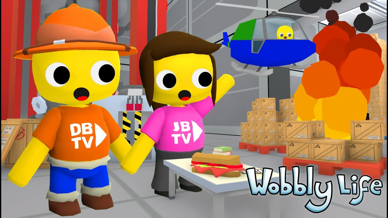 A HUGE FIRE STARTED WHILE FLYING IN THE LAB IN WOBBLY LIFE - YouTube