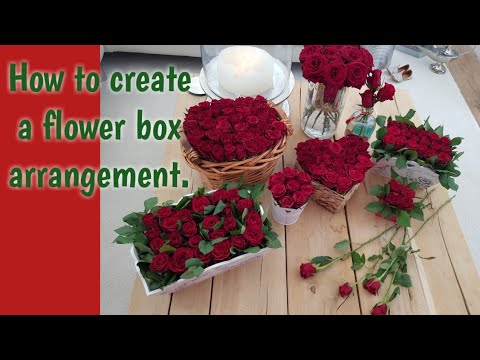 How to create a flower box arrangement. - YouTube