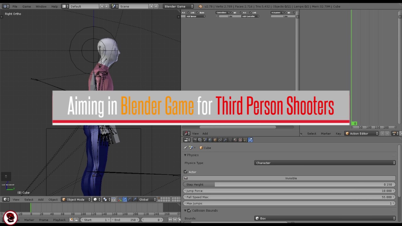 3rd Person Aiming in Blender Game (Mini-Tutorial) - YouTube