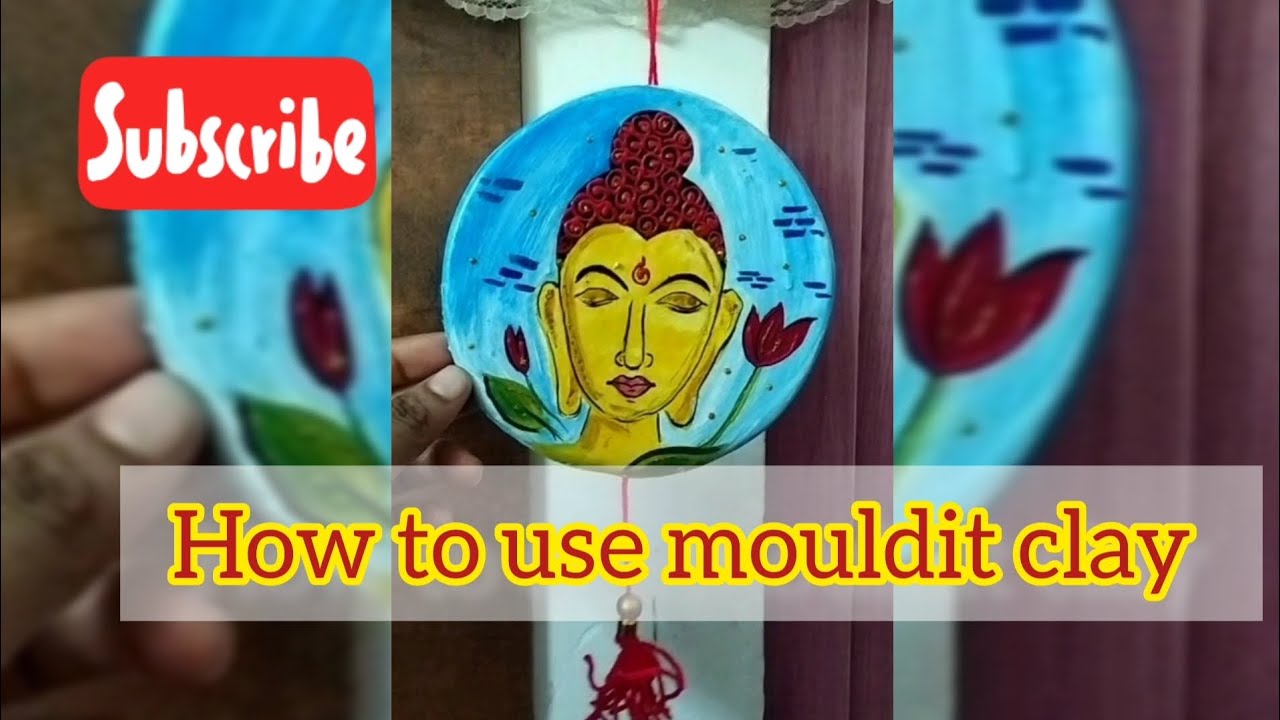 Wall hanging using mouldit clay || #viral #craftideas #art - YouTube