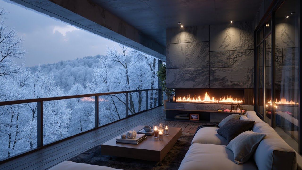 Frosted Lounge Winter Jazz Warm Cabin Ambience for Deep Relaxation ️🎶 ...